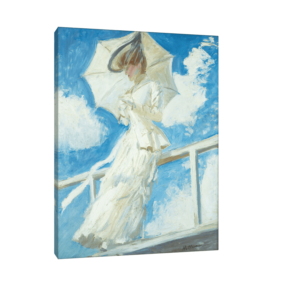 Portrait Of Mrs Helleu With An Umbrella, Paul César Helleu – ArtDeco Canvas